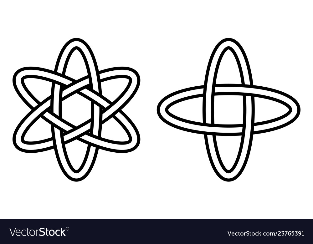Pattern digital science icon atom movement Vector Image