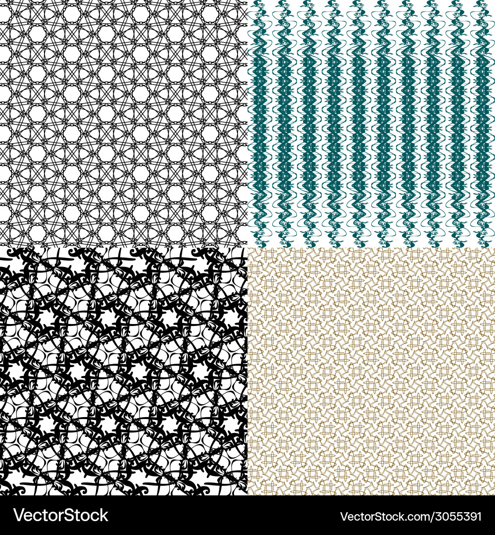Set of geometric pattern in op art design Vector Image