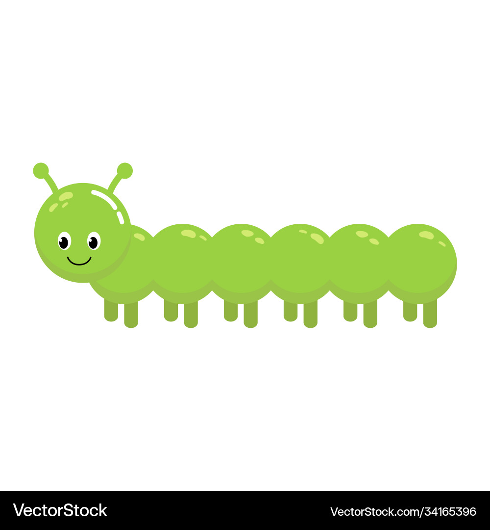 Cute colorful caterpillar character Royalty Free Vector
