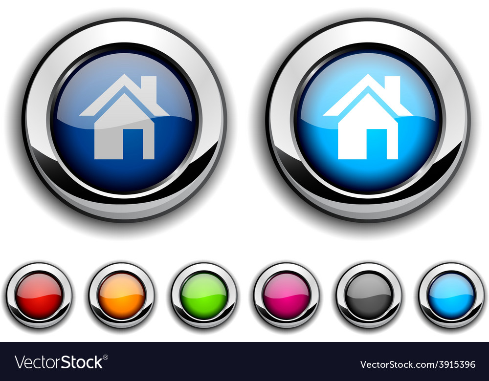 Home button Royalty Free Vector Image - VectorStock