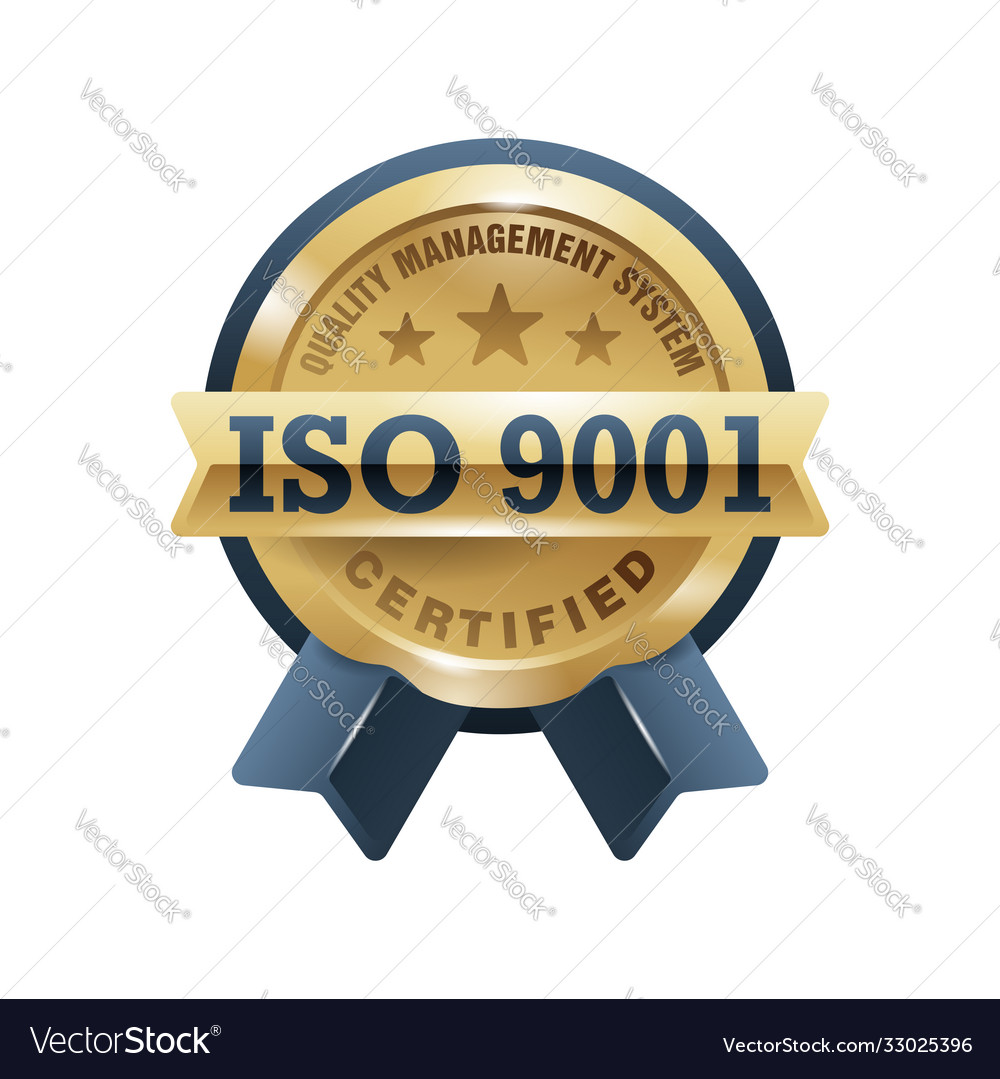 Iso 9001 conformity to standards stamp Royalty Free Vector