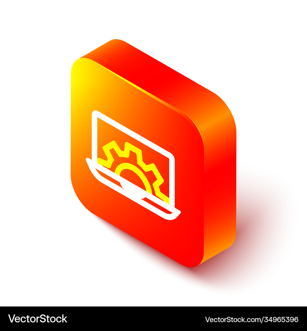 Isometric line software web development Royalty Free Vector