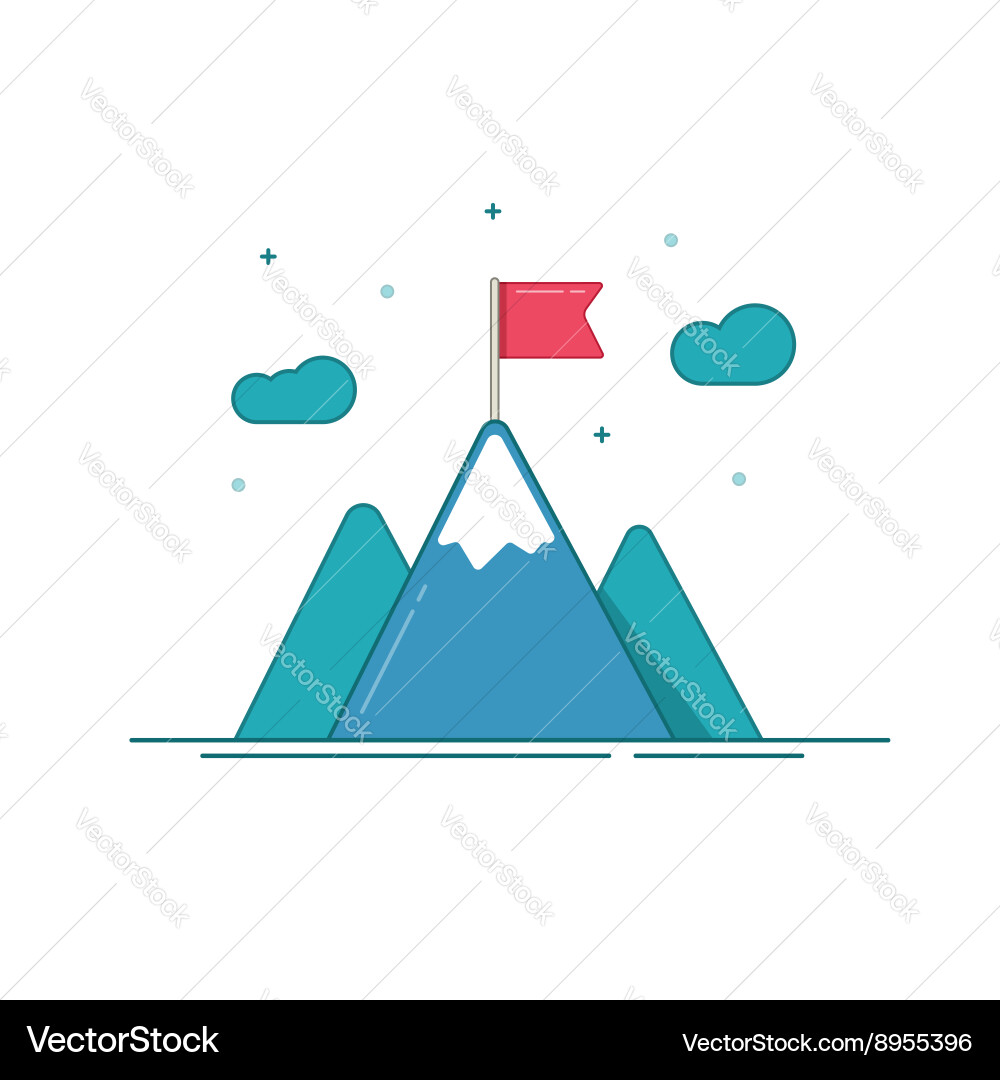 Leadership icon isolated on white success Vector Image