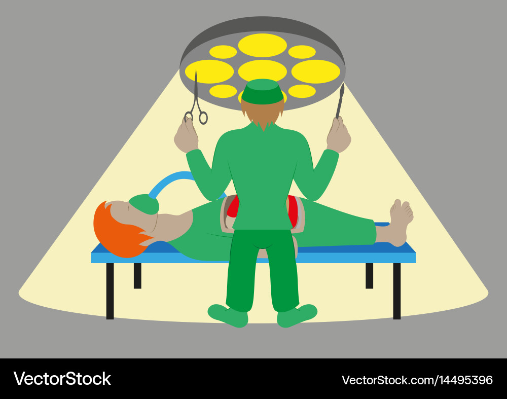 Medical concept surgeon in operation Royalty Free Vector