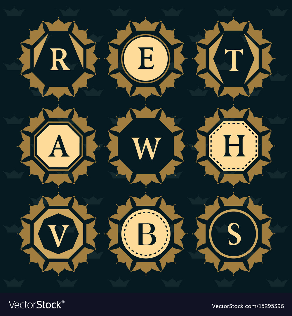 Monogram design elements graceful template Vector Image