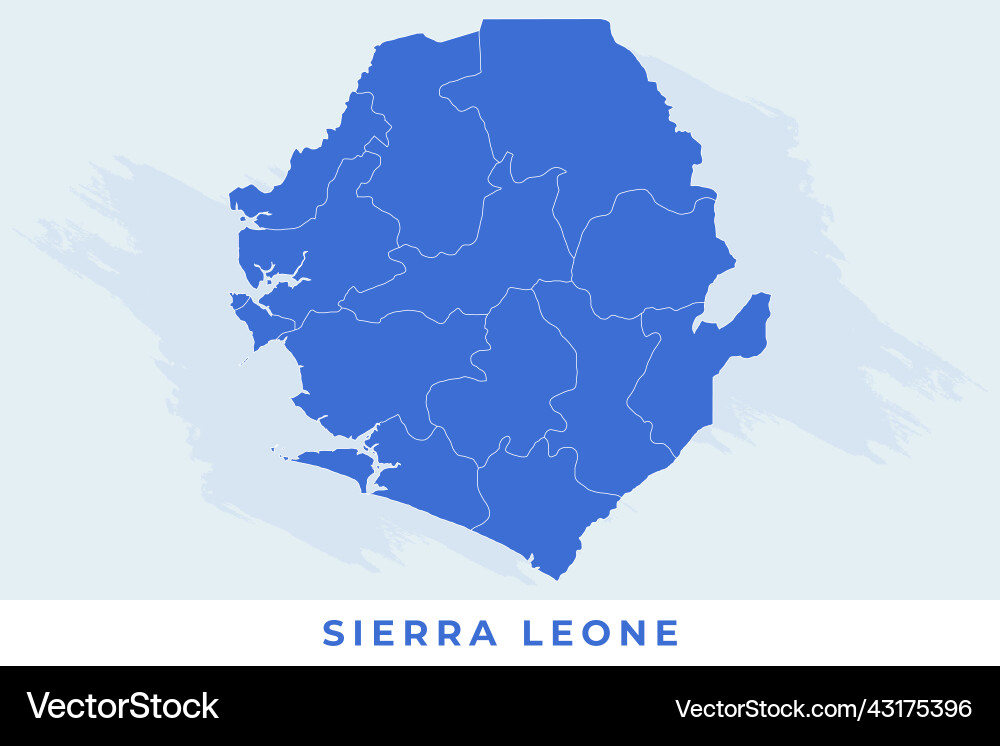 National map of sierra leone Royalty Free Vector Image