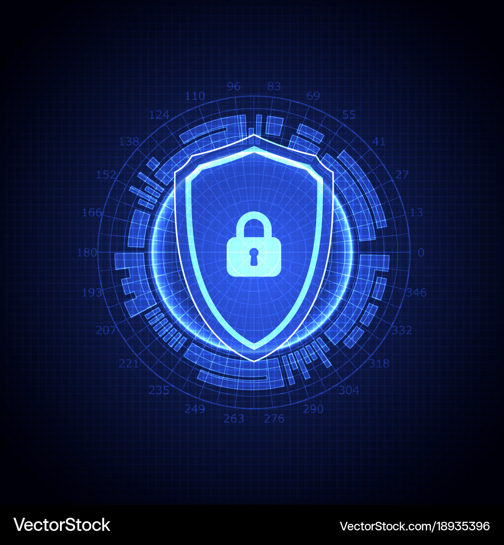 Protection concept of digital and technological Vector Image