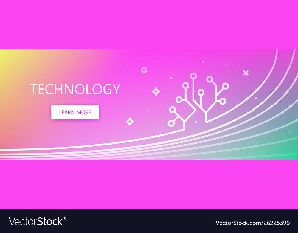 Technology web banner Royalty Free Vector Image