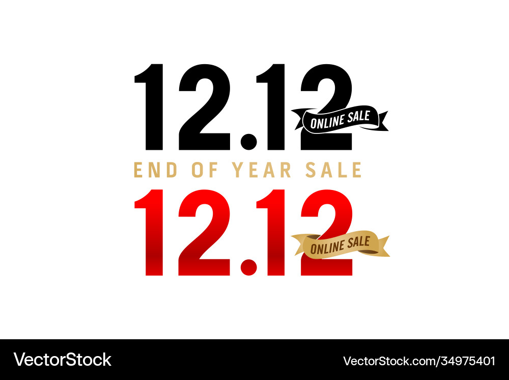 1212 sale online end year Royalty Free Vector Image