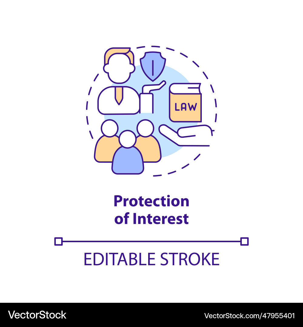 2d customizable protection of interest icon Vector Image