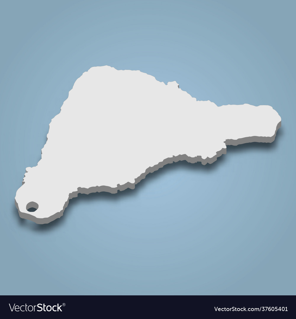 3d isometric map easter island Royalty Free Vector Image