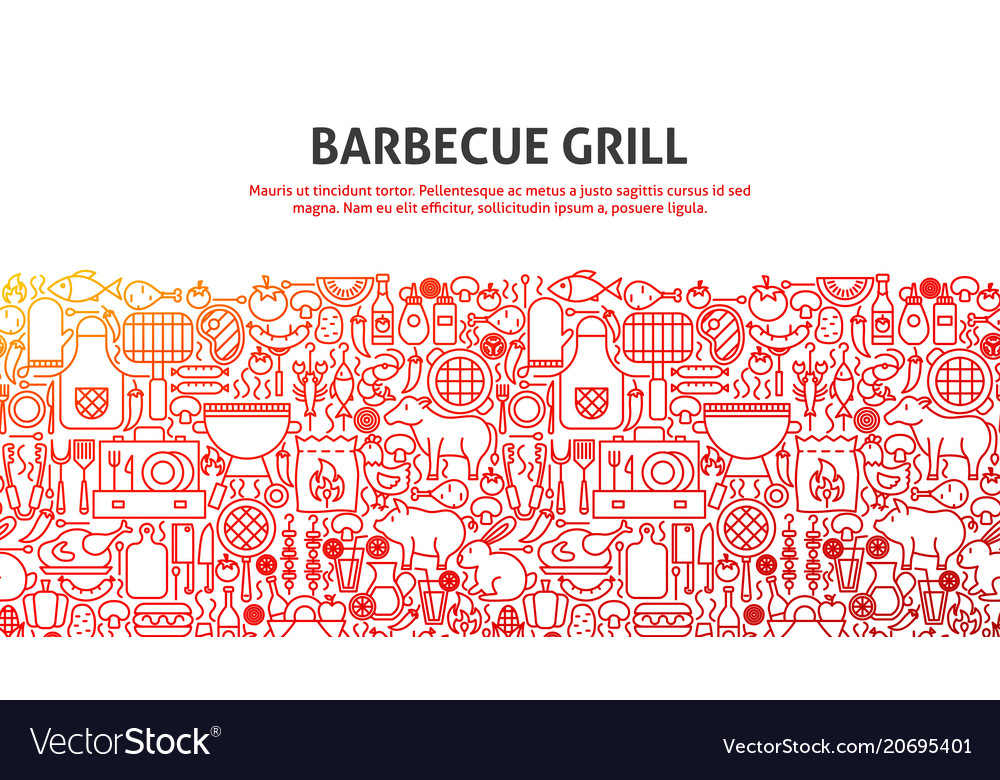 Barbecue Grill Pattern Royalty Free Vector Image