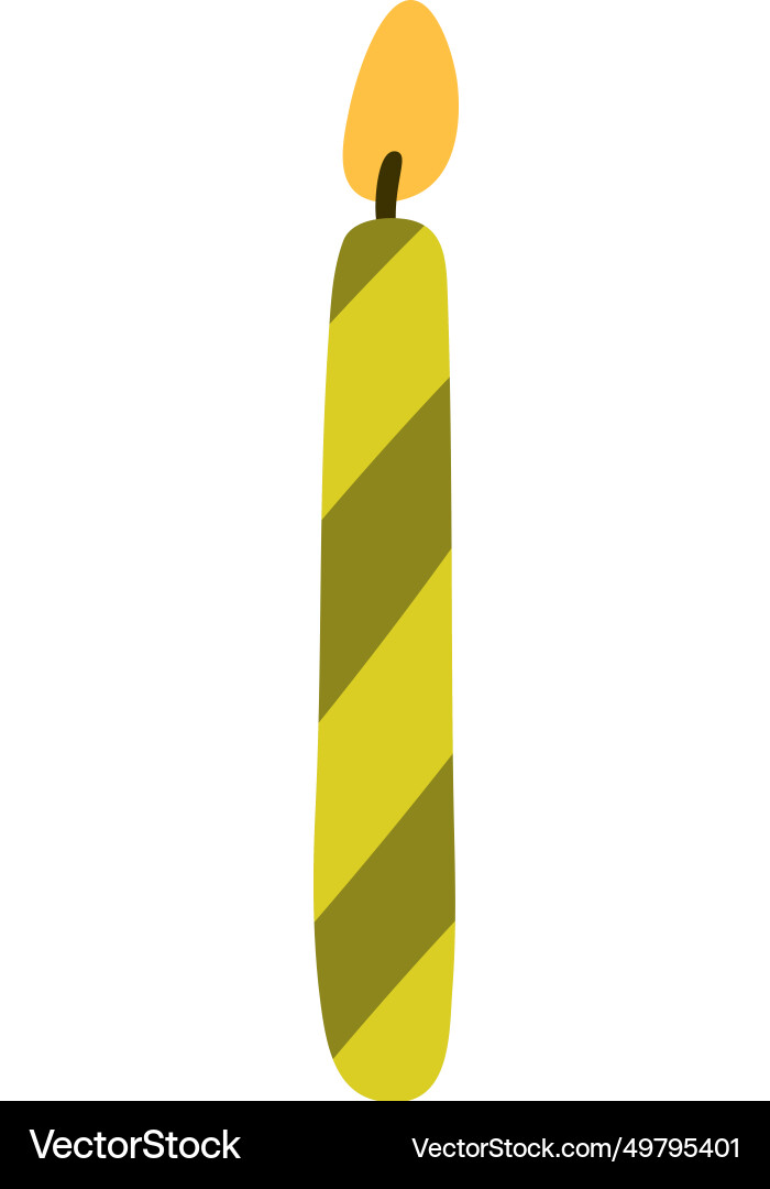 Candle for birthday cake Royalty Free Vector Image