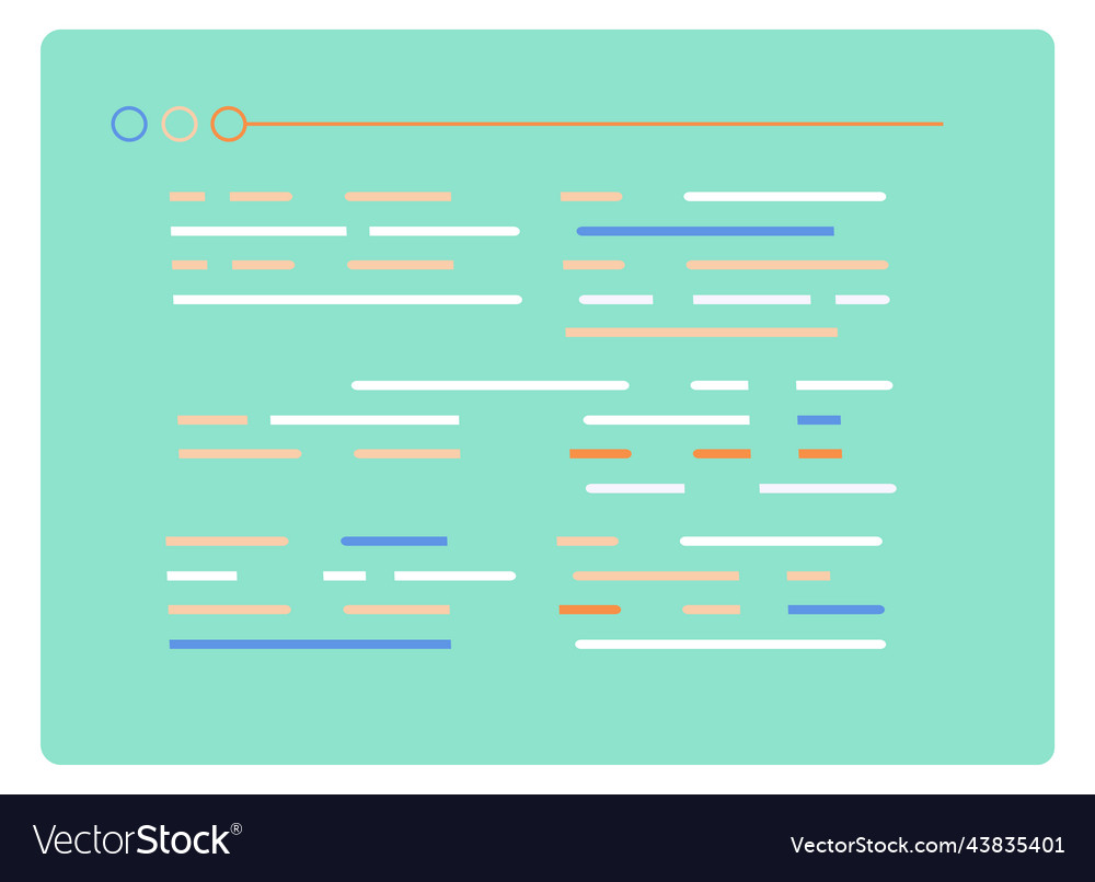 Code screen programming language text cartoon Vector Image