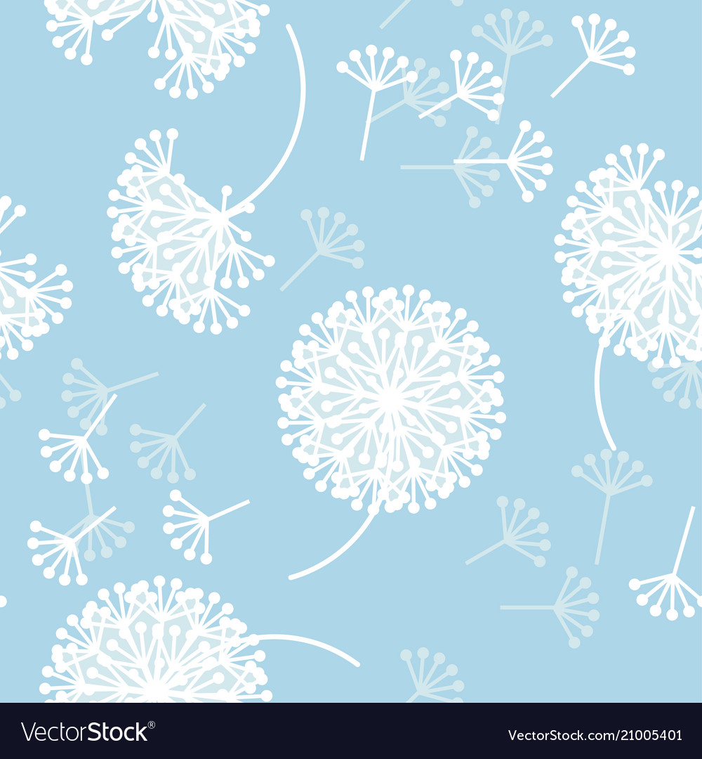 Dandelion seamless pattern Royalty Free Vector Image