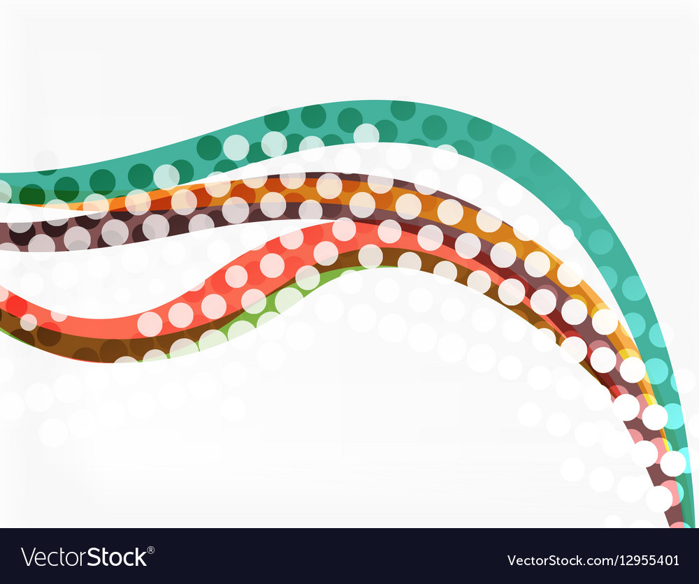Dotted wave template Royalty Free Vector Image