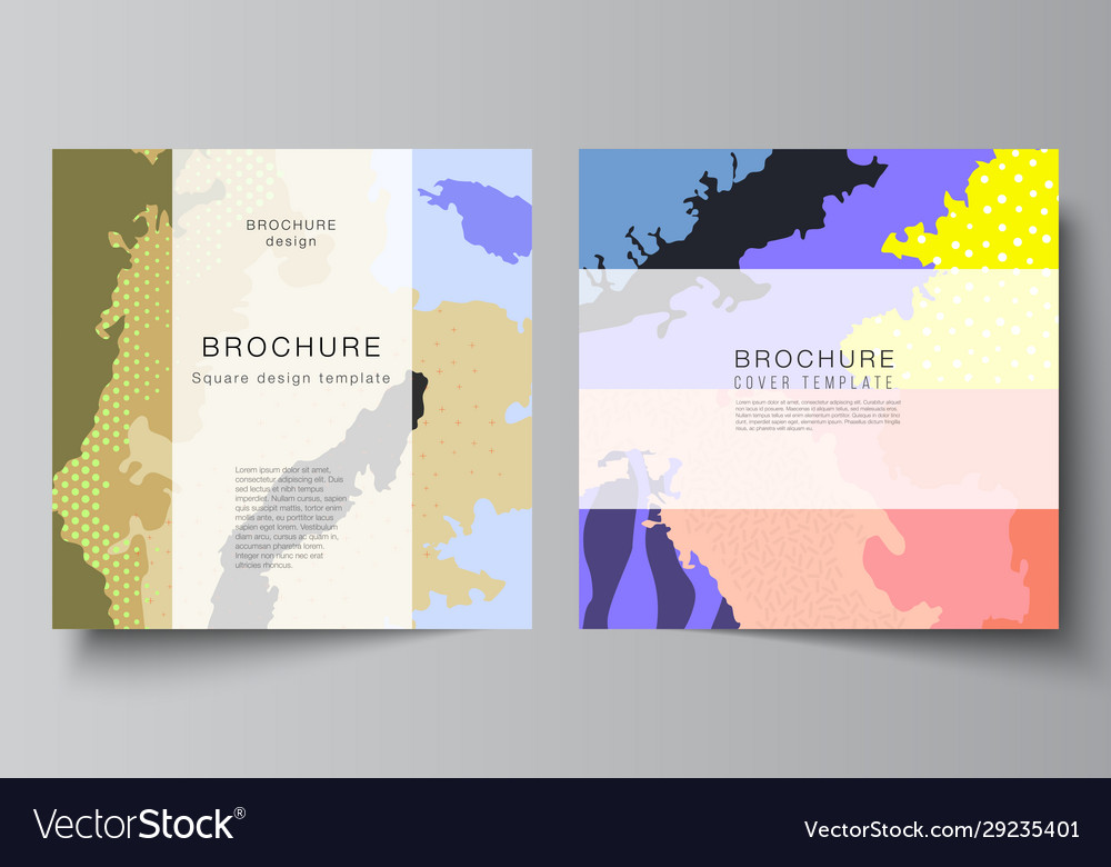 Layout two square covers design Royalty Free Vector Image