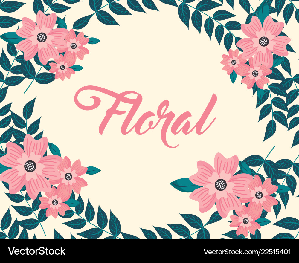 Natural floral flowers Royalty Free Vector Image