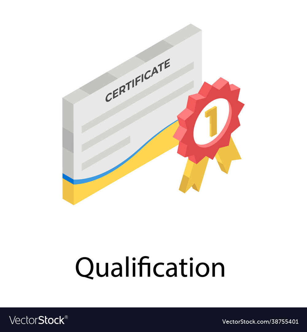 Qualification Royalty Free Vector Image - VectorStock
