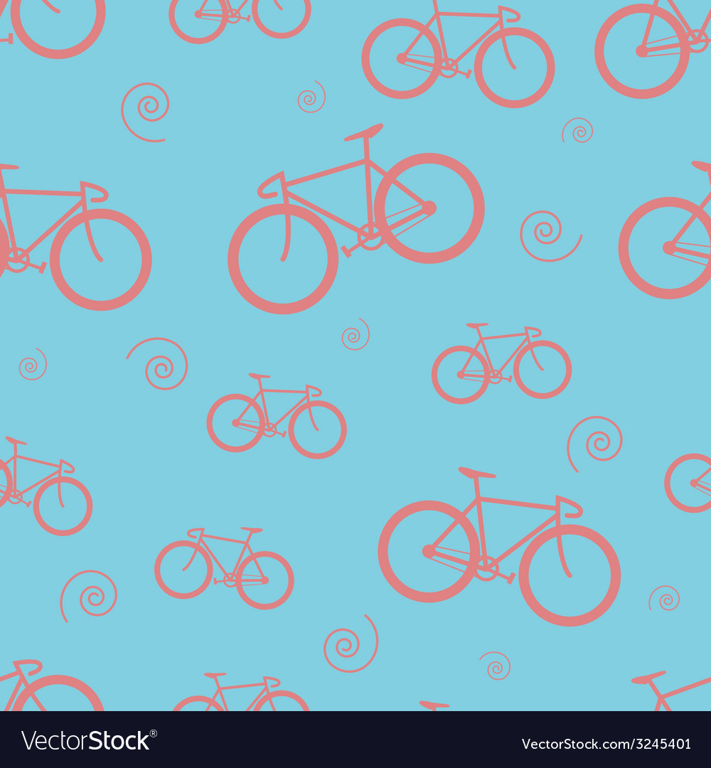 Seamless pattern with bicycle Royalty Free Vector Image
