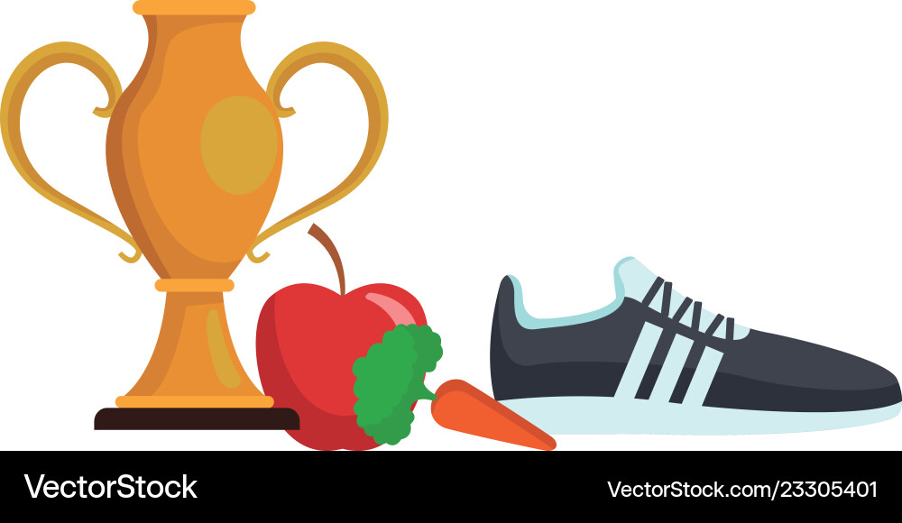 Sport and fitness elements Royalty Free Vector Image