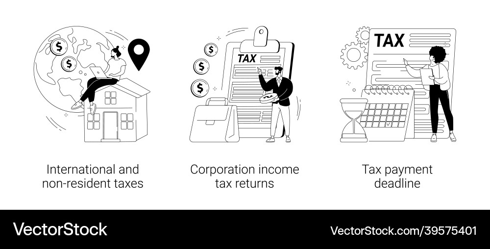 Tax planning and preparation abstract concept Vector Image