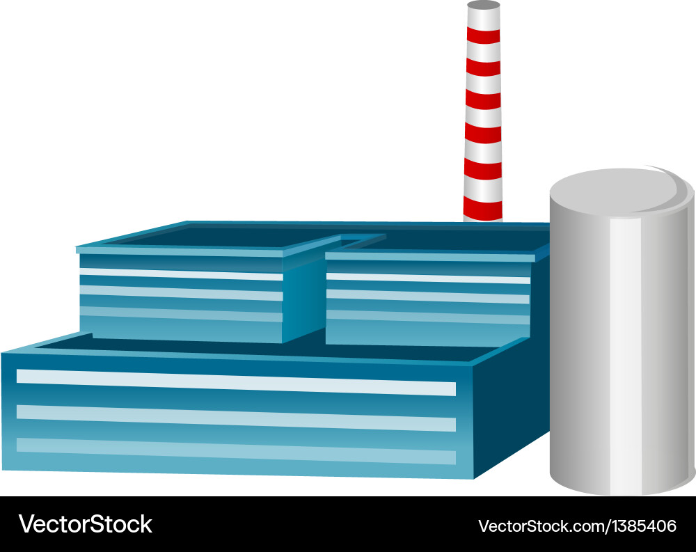 A view of factory Royalty Free Vector Image - VectorStock