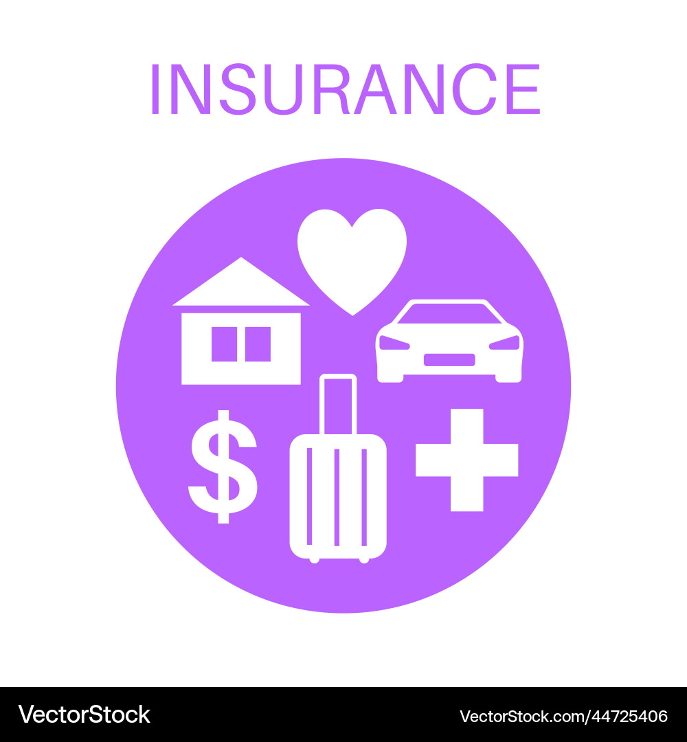 Insurance agency icons Royalty Free Vector Image