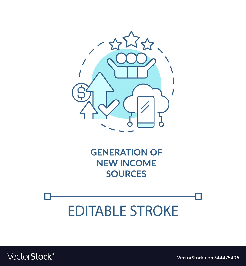 Iot in business benefits turquoise concept icon Vector Image