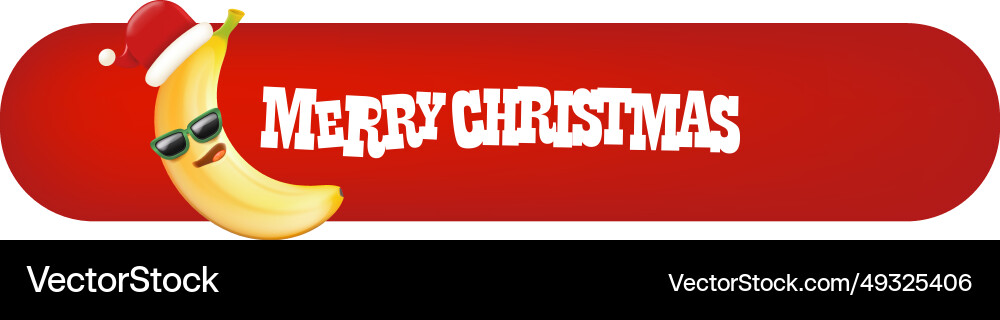 Merry christmas horizontal battun and banner Vector Image
