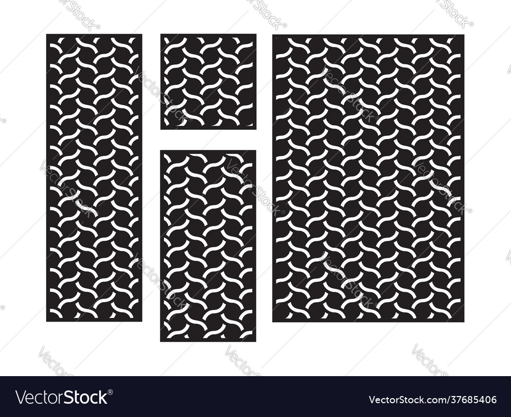 Modern cnc braid pattern decorative panel screen Vector Image
