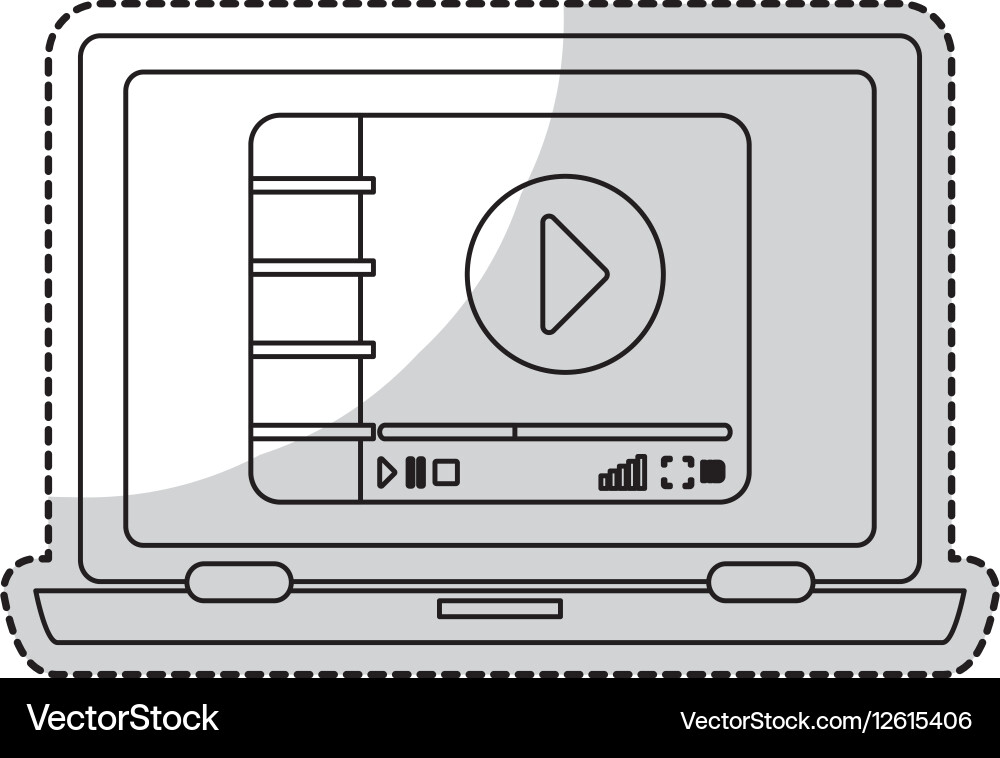 Movie or video related icon image Royalty Free Vector Image