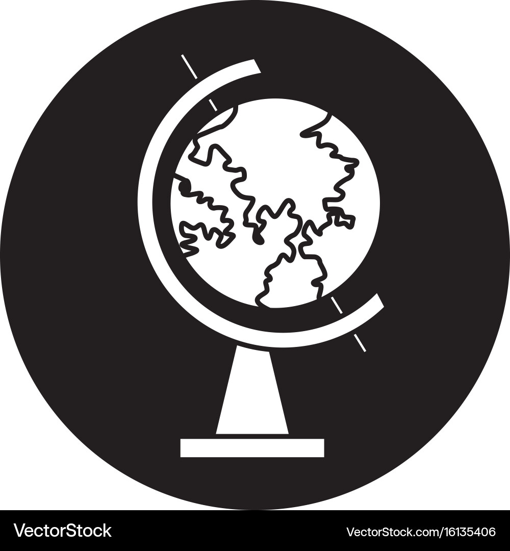 School globe map geography navigation study Vector Image