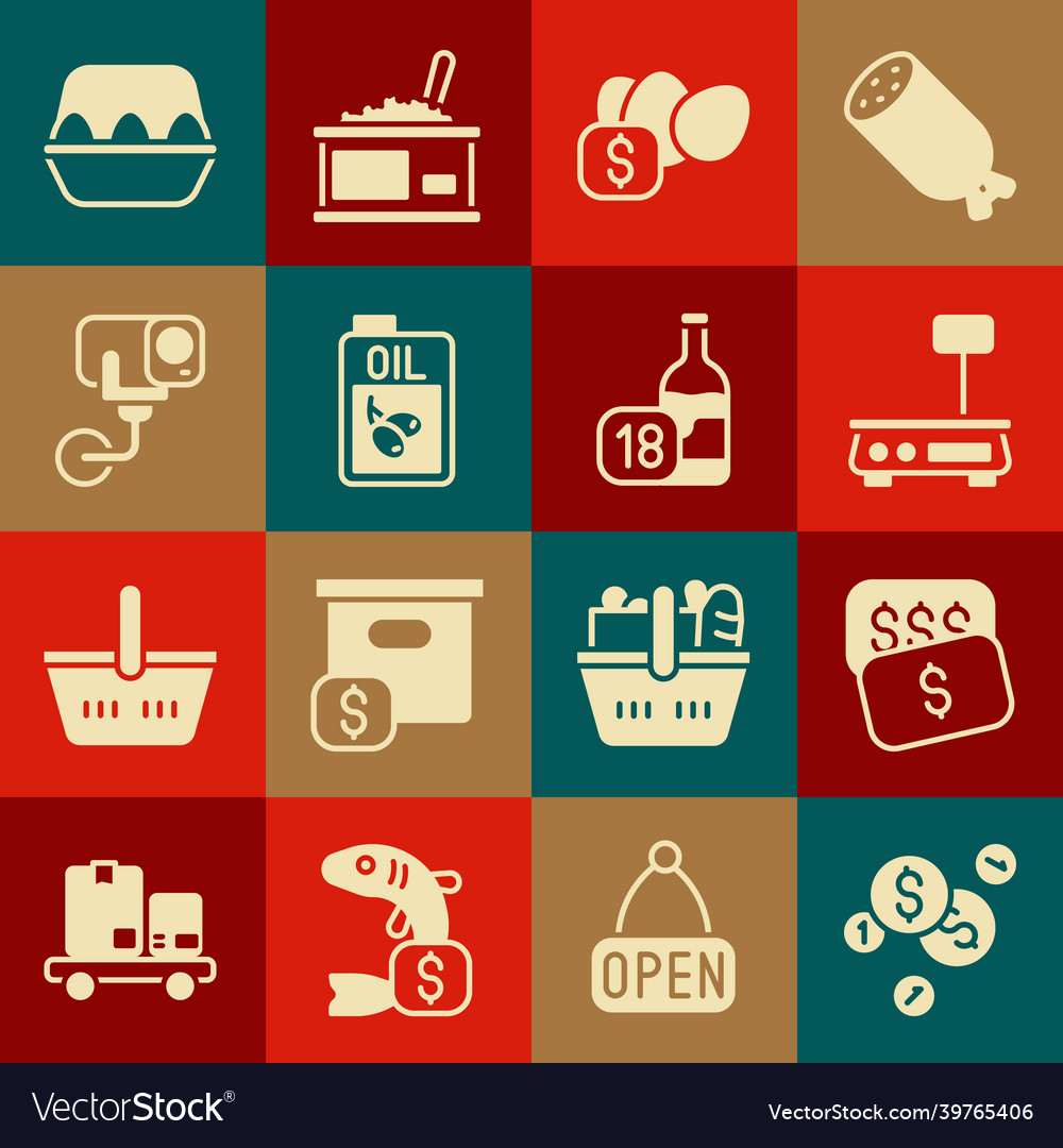 Set coin money with dollar new price tag Vector Image