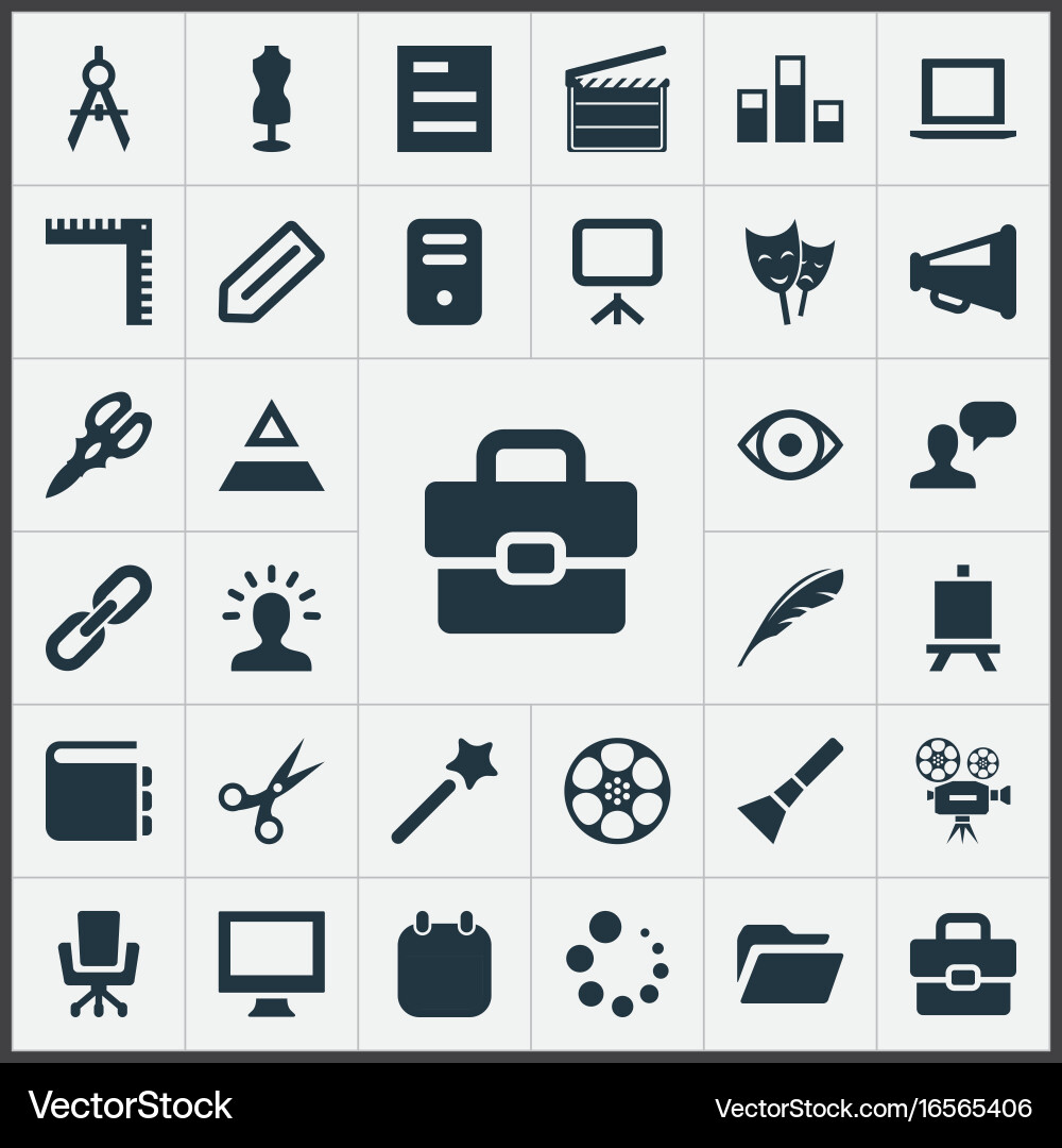 Set of simple designicons Royalty Free Vector Image