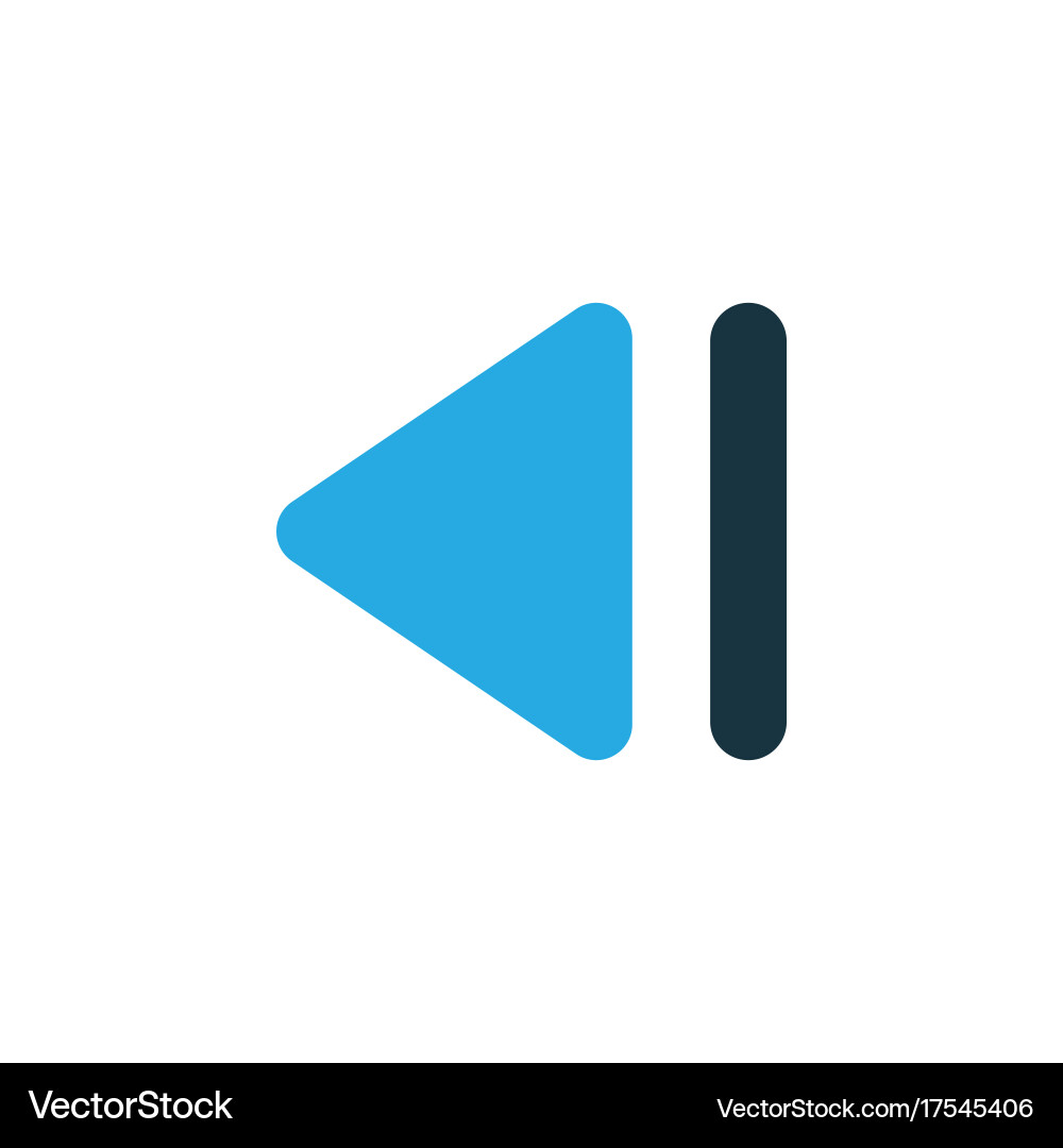 Slow backward colorful icon symbol premium Vector Image