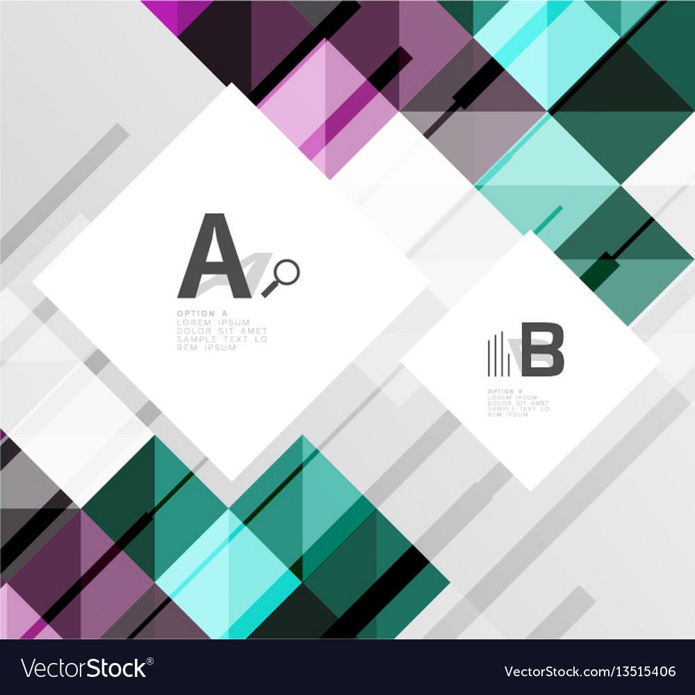 Square elements on gray abstract background Vector Image