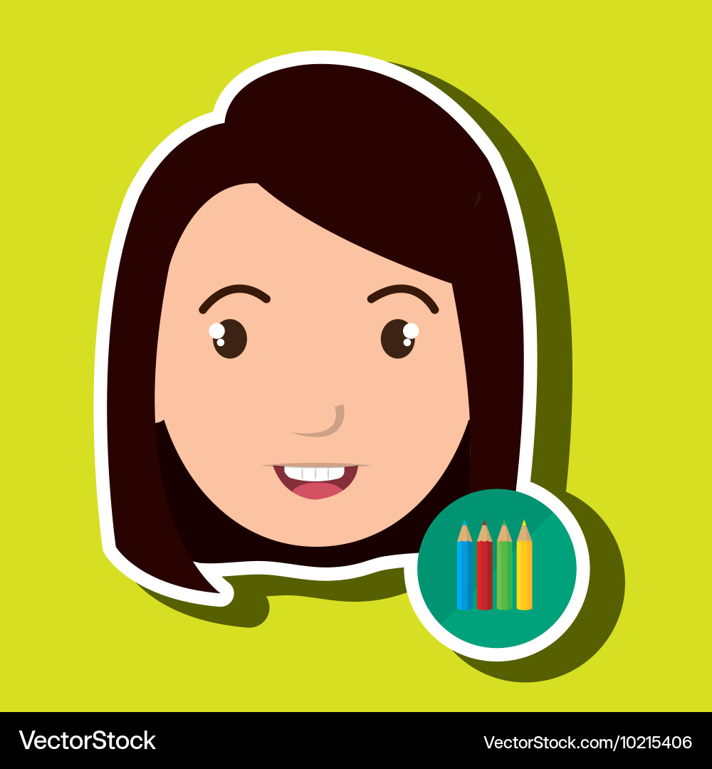 Student girl school icon Royalty Free Vector Image
