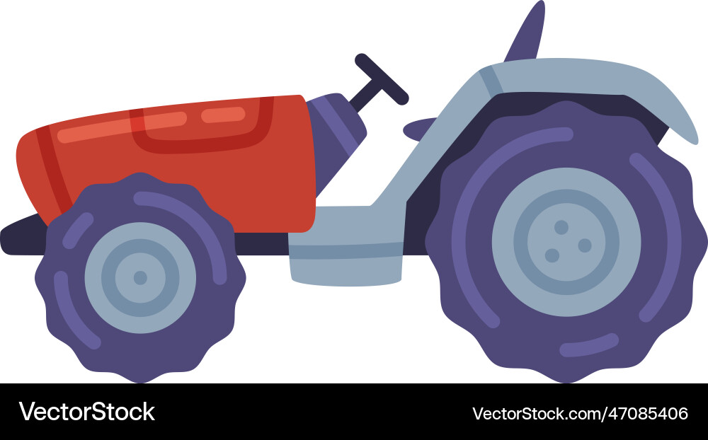 Tractor as heavy machinery for agricultural work Vector Image
