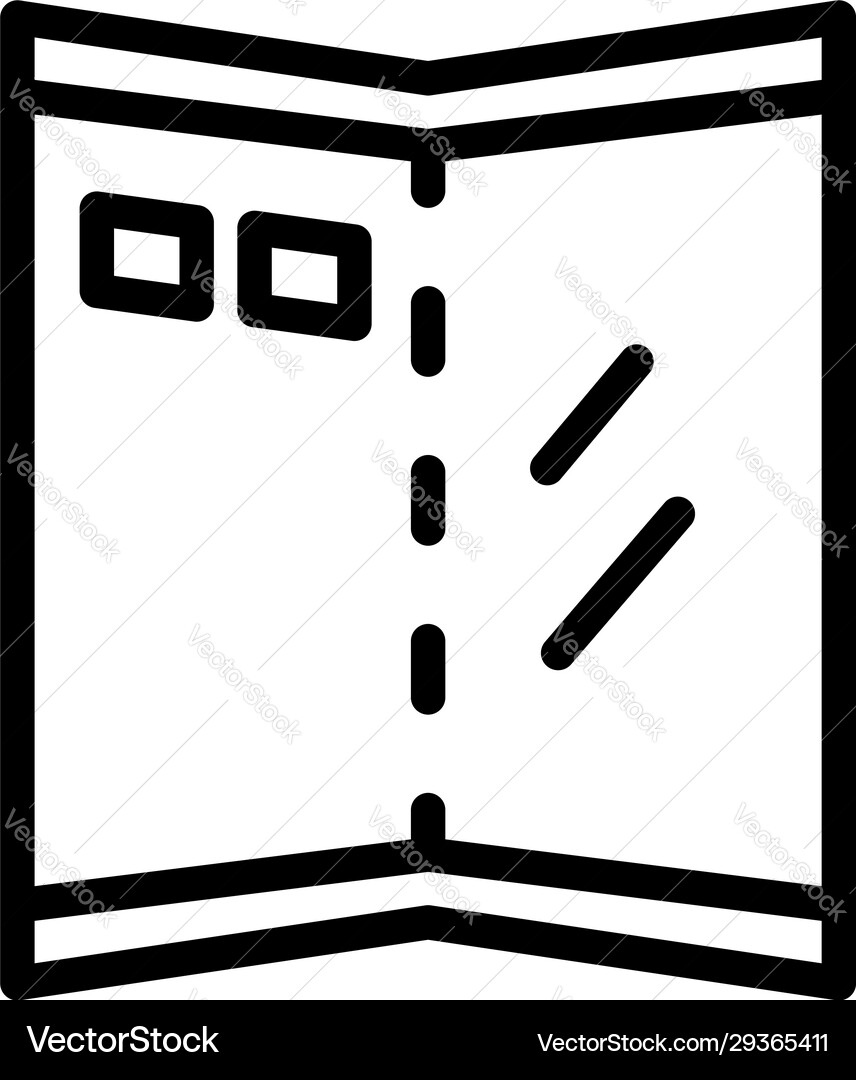 Folding screen icon outline style Royalty Free Vector Image