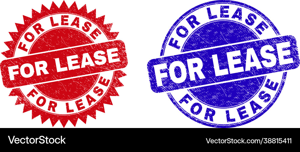 For lease round and rosette watermarks with Vector Image