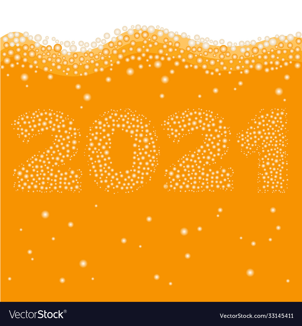 Happy new year 2021 concept number created Vector Image