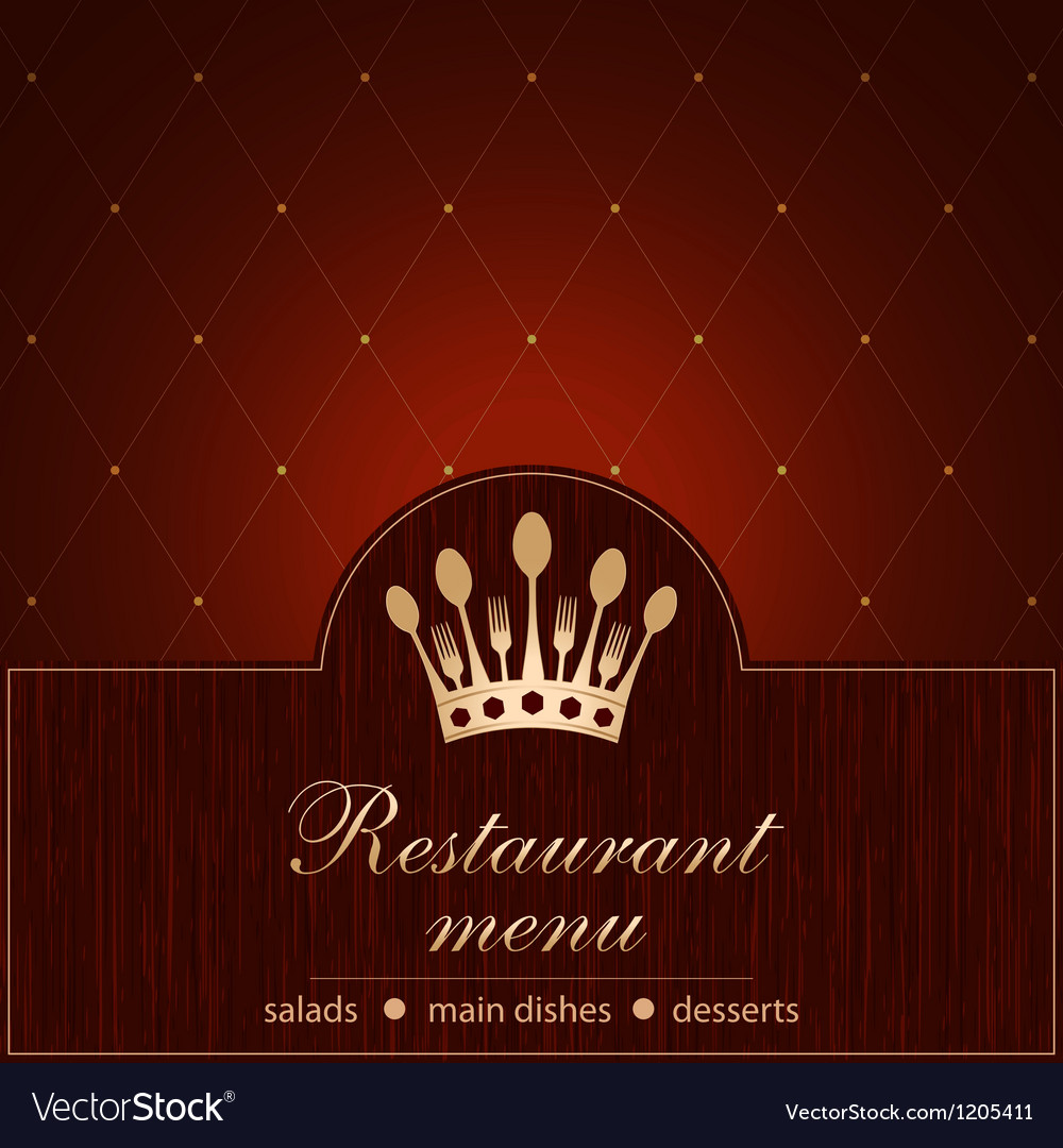 Luxury template for a restaurant menu Royalty Free Vector
