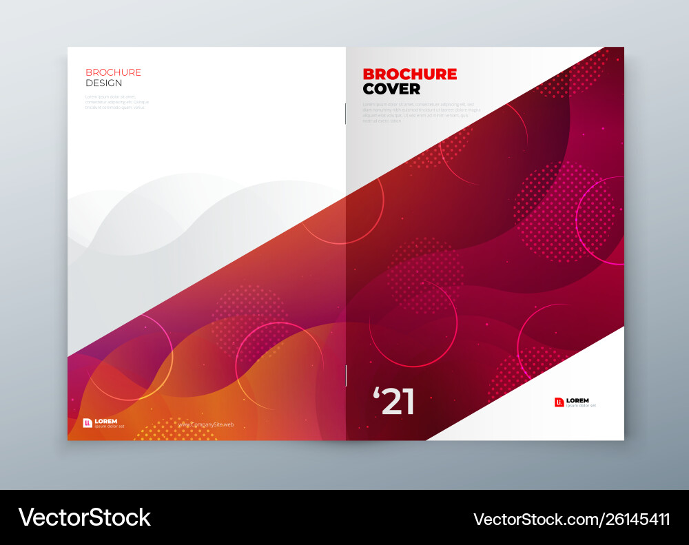 Minimal modern front and rear cover design Vector Image