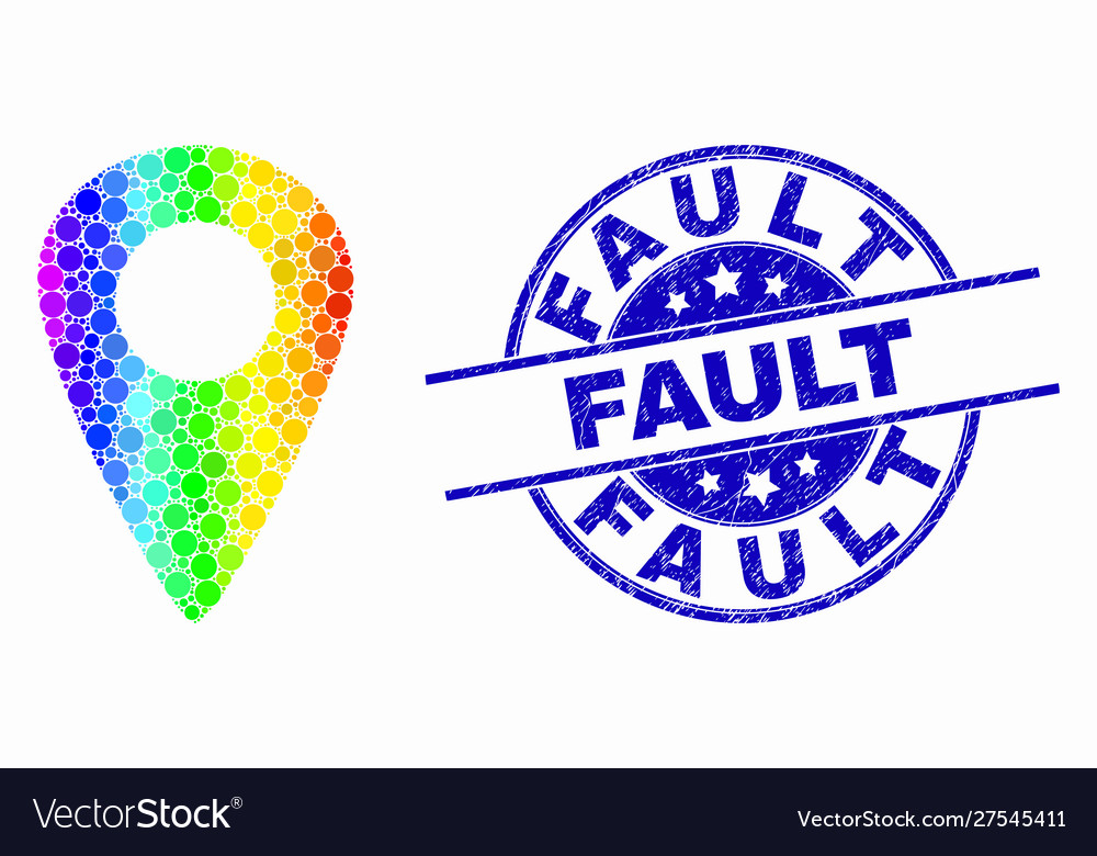 Spectrum pixelated map pointer icon Royalty Free Vector