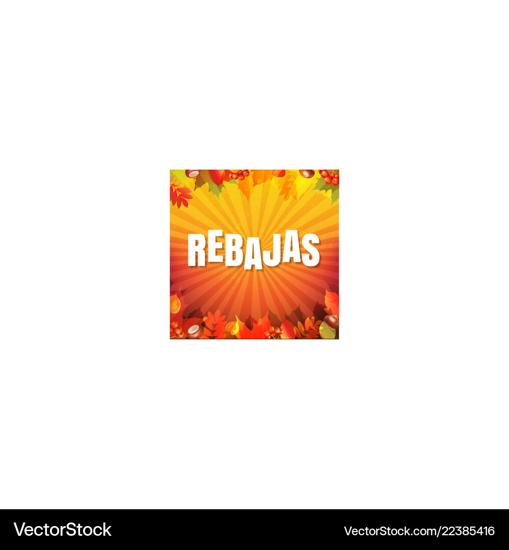 Autumn rebajas banner Royalty Free Vector Image