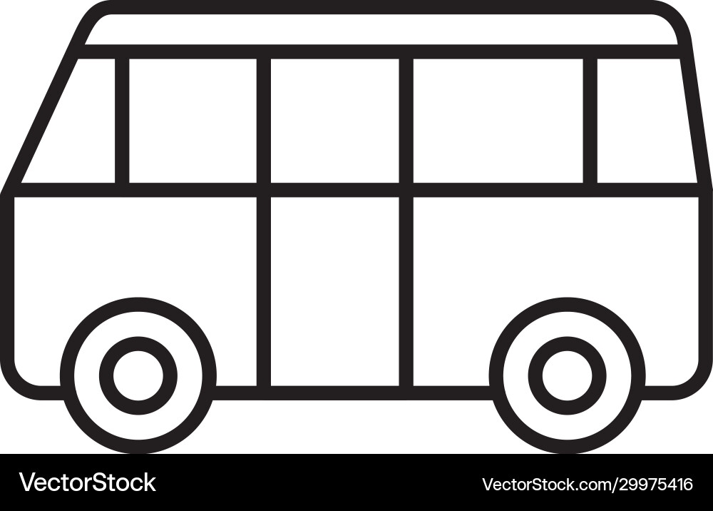 Bus icon symbol flat for graphic and web design Vector Image