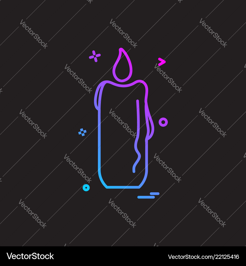 Candel fastiwal light icon design Royalty Free Vector Image