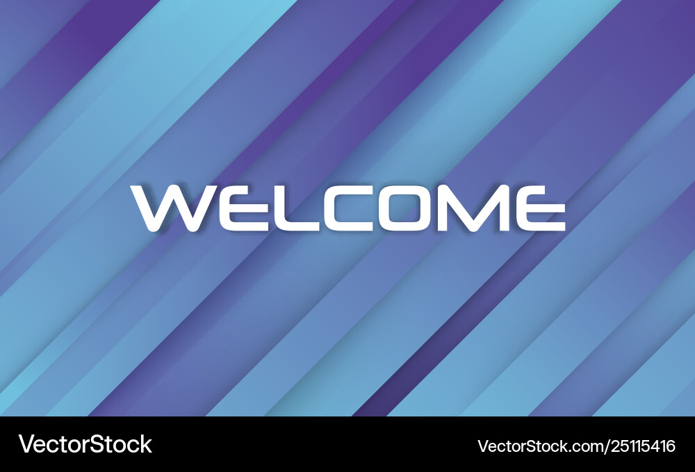 Colorful welcome sign Royalty Free Vector Image