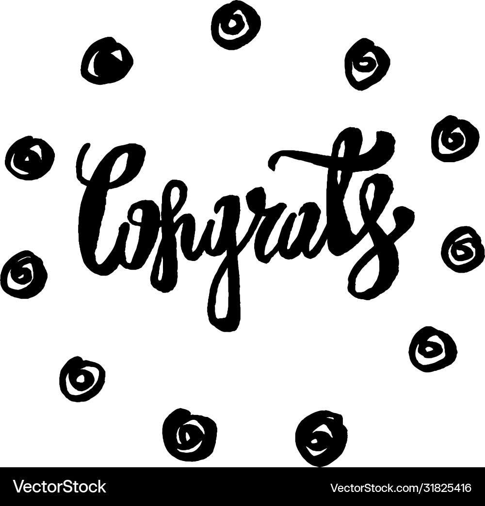 Congrats congratulations card beautiful greeting Vector Image